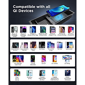 CarQiWireless Wireless Charger for F150 2009-2023 2024, Center Console Organizer Box for Ford F150 Accessories F-150 2009 2010 2011 2012 2013 2014 2015 2016 2017 2018 2019 2020 2021 2022 2023 2024