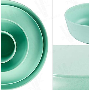 Bamboo Land- Bamboo Fiber Dinnerware Set, Set for 2 Person (8 Pcs), Khaki, Dishwasher Safe Kitchen Plates and Bowls Sets Dish Set, Kitchen Dishes Set, Dishware Sets, Dinner Plate Set, Dinnerware Sets