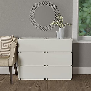 furtble Stackable 2 pcs 1-Drawer End Table, Bedside Nightstand, Multi-Purpose Storage Closet Cube for Bedroom, Storage Cabinet for Entryway, Sofa Beside Drawer Chest Dresser, 15.8 in, White
