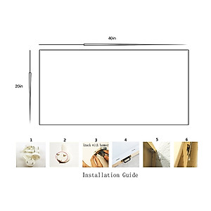 Acocifi Abstract Wall Art Geometric Canvas Circle Block Painting Modern Beige Grey Brown Picture, Large Size Simple Artwork Framed for Living Room Bedroom Bathroom Home Office Wall Decor 40"x20"