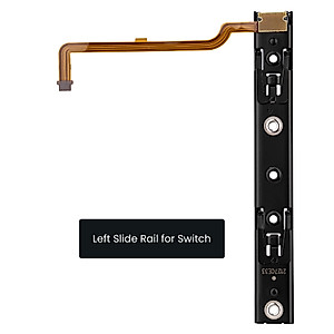 Avericht Replacement Left Slider Rail with Ribbon Cable for Nintendo Switch Console, Metal Slider Bracket Replacement Part. (Left)