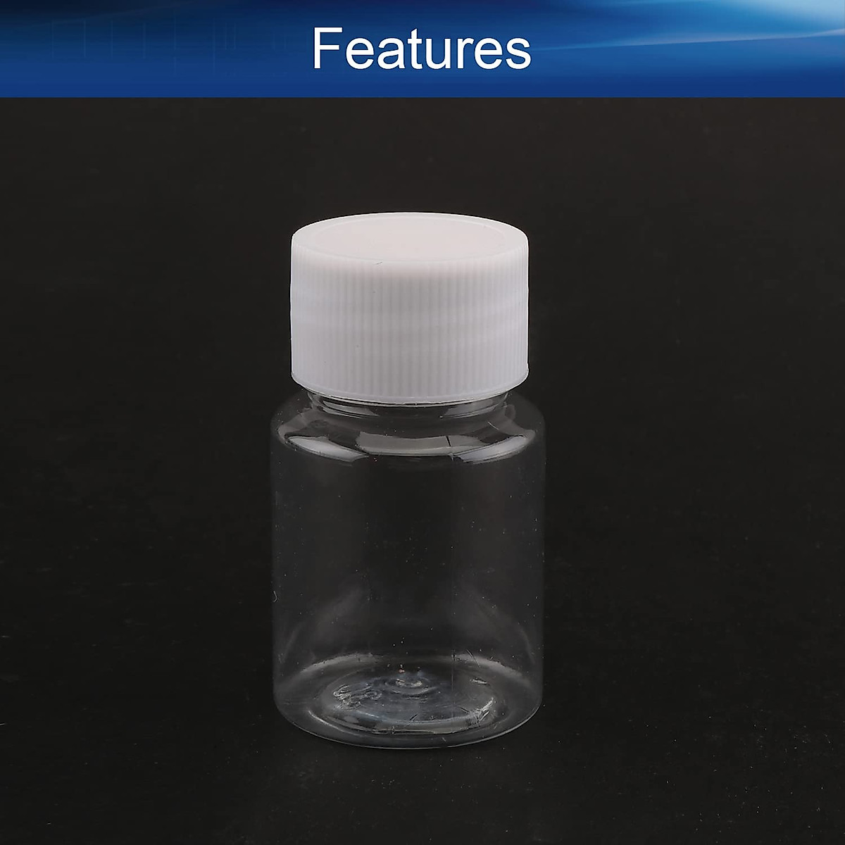 Bettomshin 30Pcs 30ml PE Plastic(Food Grade) Bottles, Wide Mouth Lab Reagent Bottle, Liquid/Solid Sample Seal Sample Storage Container