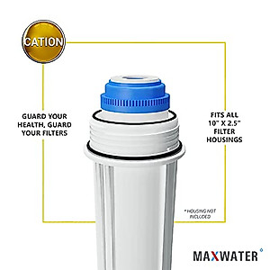 (2 Pack) Calcium, Magnesium TDS Hardness Reduction Water Softening Cation Resin Filters compatible with 10" Standard Whole House Water Filter Systems