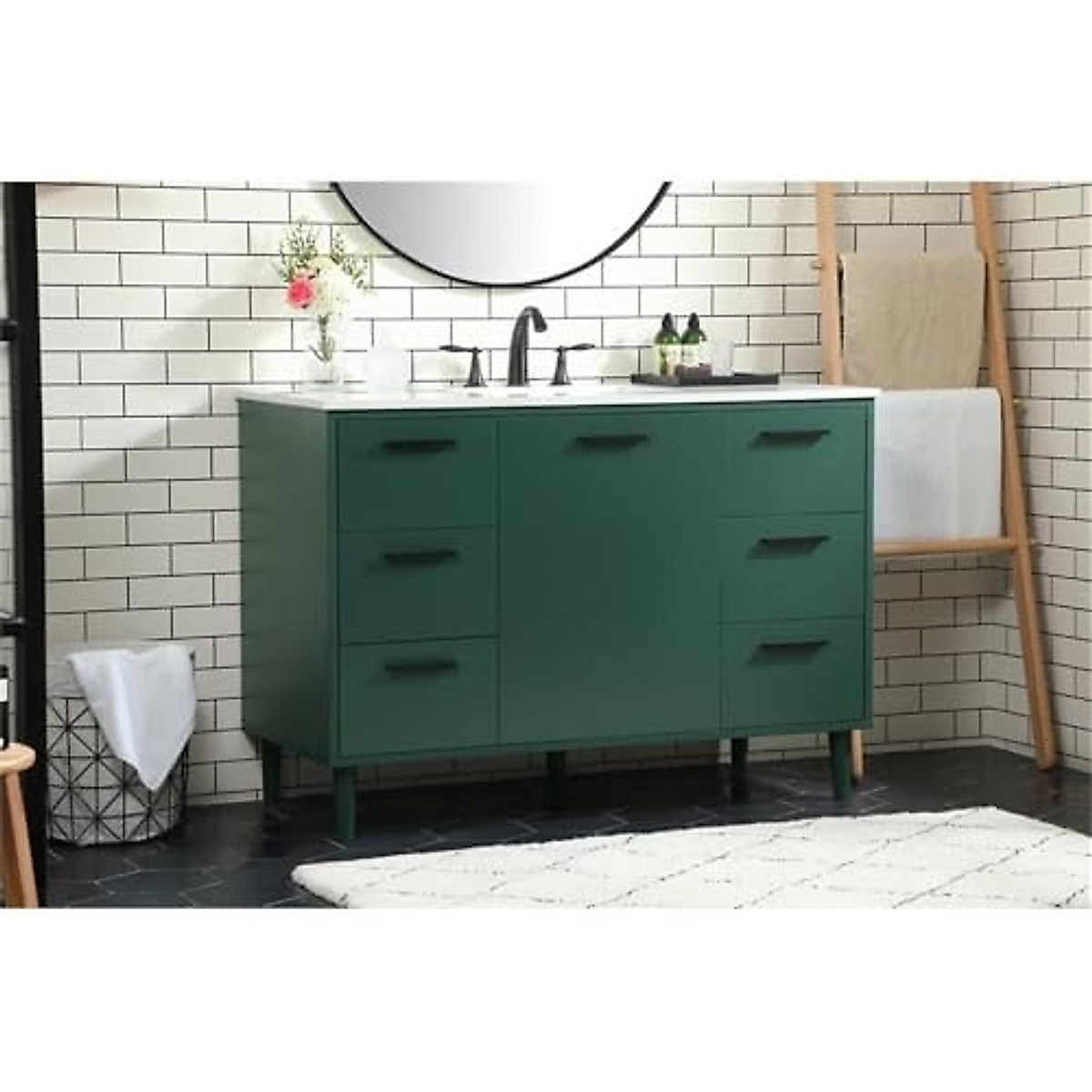 Elegant Kitchen and Bath 48 inch Bathroom Vanity Cabinet - Green