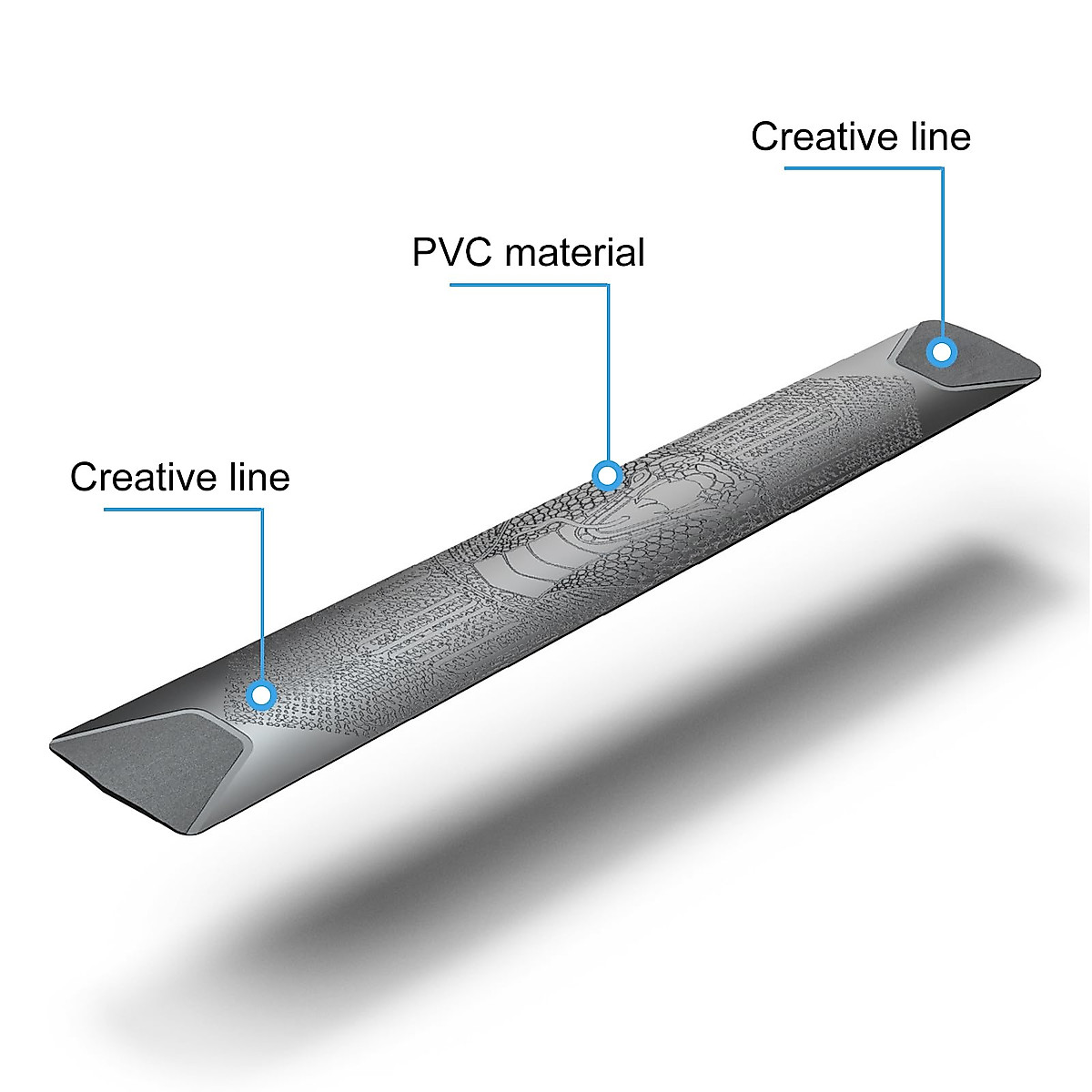 kingsea Mountain Bike Frame Protector,3M MTB Bicycle Down Tube Frame Guard for Mountain Bike Road Bike from Collision and Scratch(Snake Grey)
