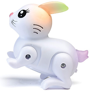 Prextex Easter Bunny with Lights, Sound and Movement Battery-Operated Easter Toy Great Easter Gift and Easter Accessory for Easter Basket Arrangement