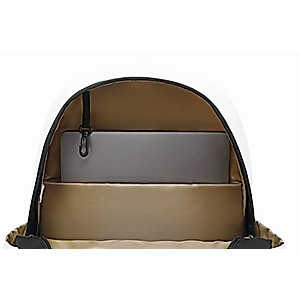 Teecho Backpack Purse for Women Student School Bag Cute Laptop Backpack for Youngsters White with Black