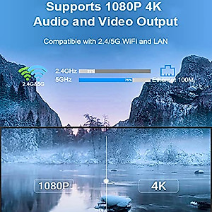 Android TV Box 11.0 Smart TV Box 4GB RAM 64GB ROM Support 4K HDR RK3318 Quad-Core 64Bits Dual-WiFi 2.4G/5.8GHz Bluetooth 4.0 with Wireless Mini Keyboard