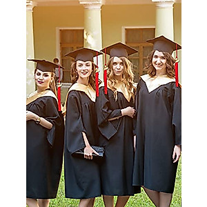 Fahacop 25 Pack 2023 Graduation Tassels Graduation Cap Tassel Charm Academic Graduation Tassels with Gold Date Charm for 2023 Year Graduation Party Ceremony (Red)