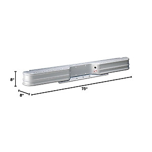 Fey 20002 DiamondStep Universal Silver Replacement Rear Bumper (Requires Fey vehicle specific mounting kit sold separately)