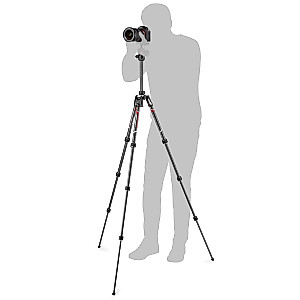 Manfrotto Befree Advanced 4-Section Carbon Fiber Travel Tripod with 494 Center Ball Head, Black