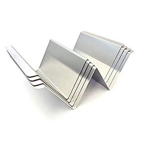 Taco Holder 4 Pack with Handles - Taco Holders - Taco Stand - with Free Recipe Ideas - Taco Rack - Stainless Steel Taco Holder (4 Pack with Handles)