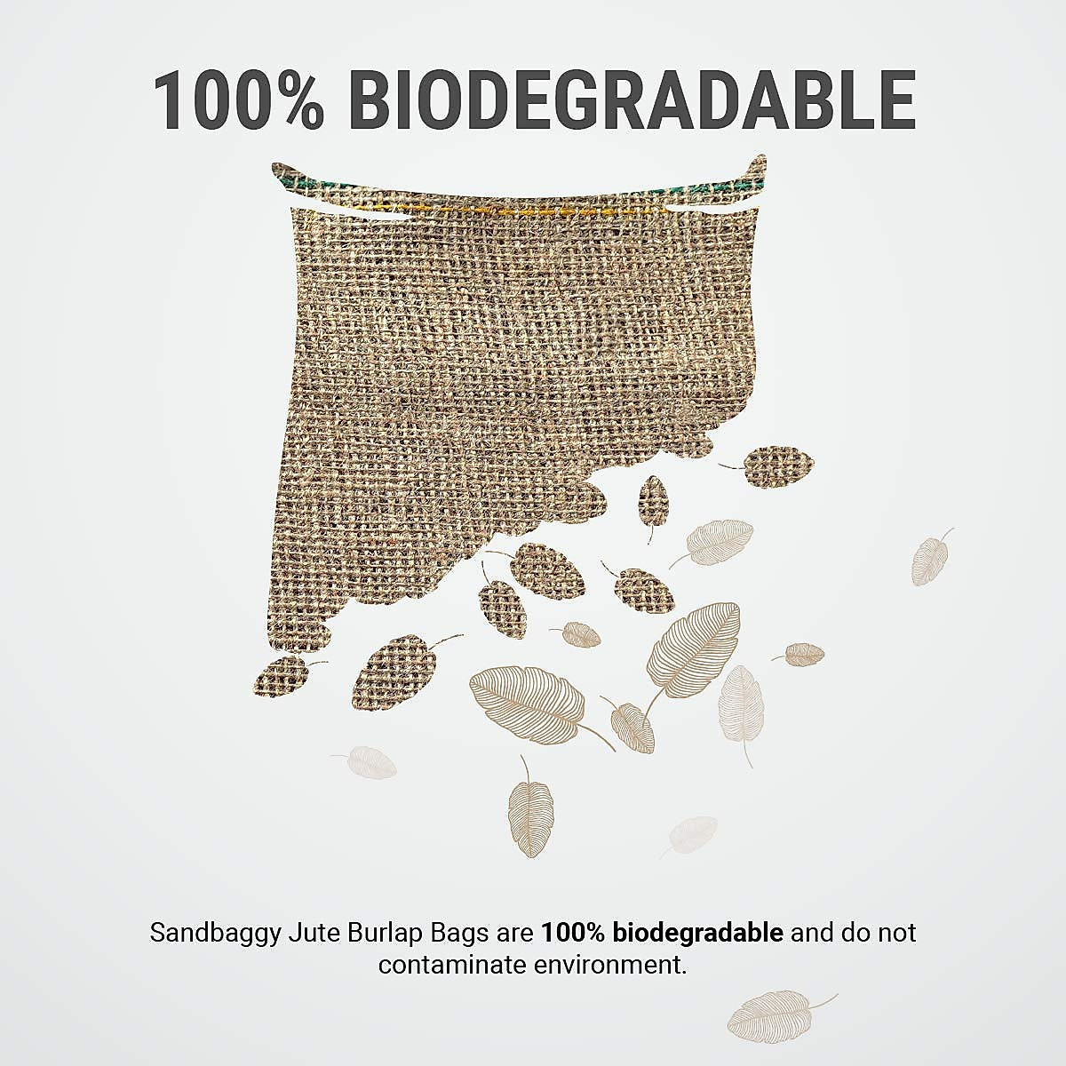 Sandbaggy Small Burlap Bag Wholesale Bulk - Size: 12" x 19" - Sandbags - Sand Bag - 100% Biodegradable - Gift Wedding Bags - Gift Craft Bags (3 Bags)