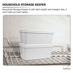 MAGICLULU 3pcs Ice Cream Box Ice Cream Holder Dessert Storage Tubs Ice Cream Accessories Fruit Containers with Lids Containers for Fruit Soup Freezer Organizer White Household Pp