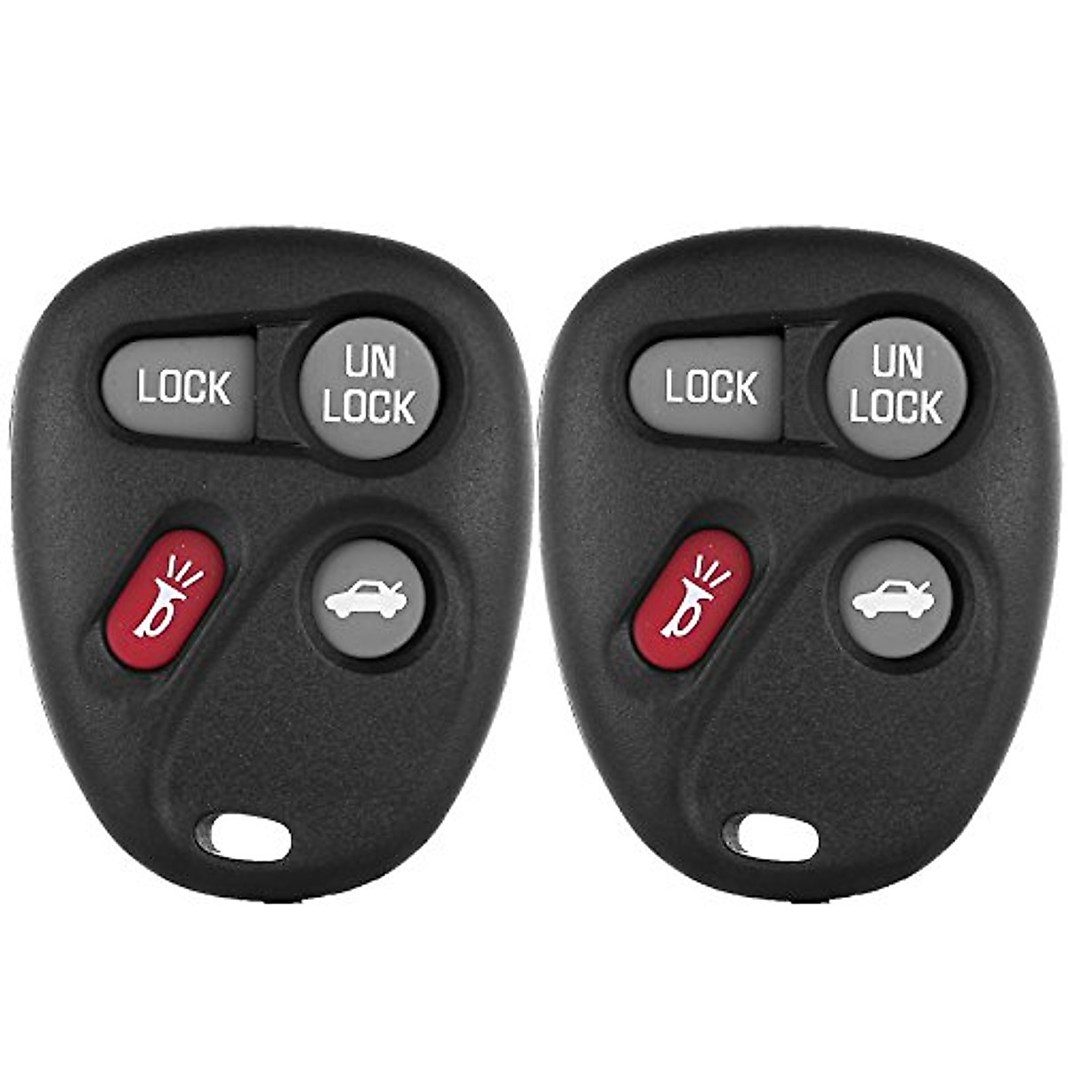SCITOO 2pcs Keyless Remote Key Fob Clicker Case Shell 4 Buttons Replacement for 1996-2005 Buick Park Avenue Cadillac Pontiac Bonneville Seville KOBLEAR1XT