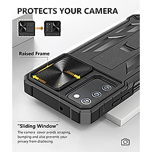 for Samsung Galaxy A03s Protective Case: Military Grade Drop Proof Full Protection Mobile Phone Cover with Kickstand | Durable Rugged Shockproof TPU Matte Textured Tough Bumper Shell