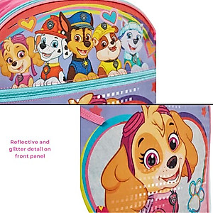 RALME 5 Pc. Nickelodeon Paw Patrol Backpack Set for Girls, 16 inch with Lunch Bag and Water Bottle, Pink