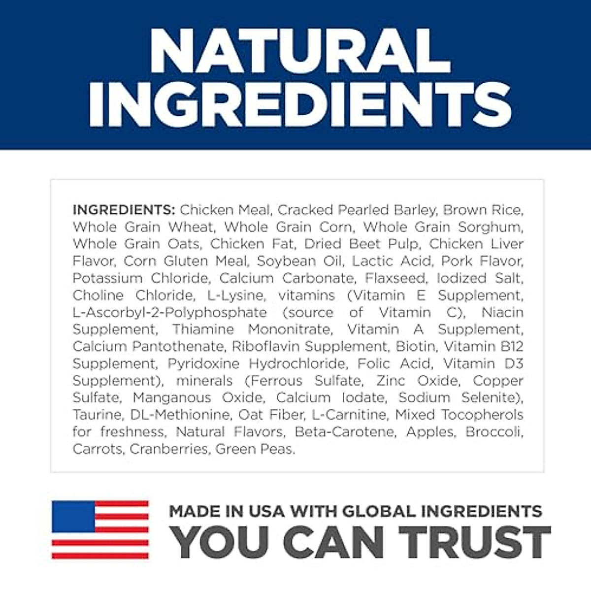 Hill's Science Diet Adult 7+, Senior Adult 7+ Premium Nutrition, Small Kibble, Dry Dog Food, Chicken, Brown Rice, & Barley, 15 lb Bag