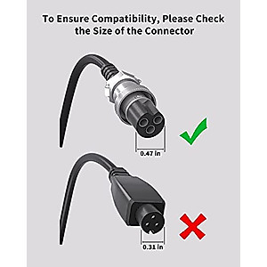 VHBW Charger Replacement for Razor Electric Scooter Compatible with Razor E100 MX350 E125 E150 E200, I750, I1000, Mongoose M750, X-Treme X-600, Schwinn S600 S1000 ST1000 Stealth X1000