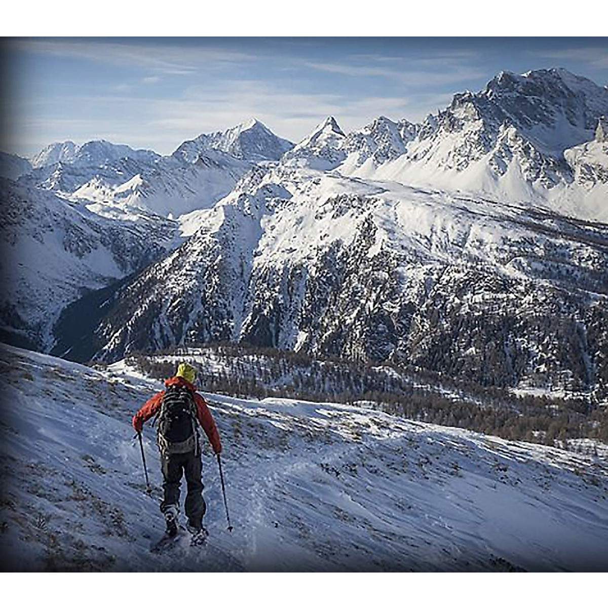 Snow Walking Shoes, Alpine Ski Shoes, Snow Shoes and Snow Pedals, Tough and Wear-Resistant Deck, Easier to Adjust, Light and Durable,23x71cm