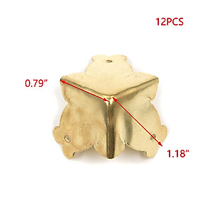 T Tulead Corner Protectors 30mm/1.18" Decorative Corner Box Edge Guard Table Bench Cabinet Corner Protector Pack of 12 with Mounting Nails