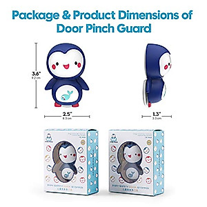 Baby Finger Pinch Guard Baby Door Stopper Safety Cute Penguin Doorstop Slam Stopper for Prevent Kids and Pet Finger Injuries, Door Slams, Getting Locked(1pieces)