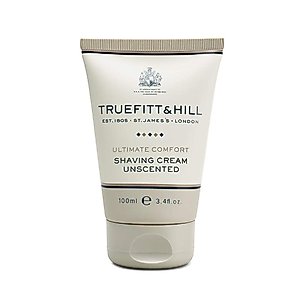 Truefitt & Hill Shaving Cream Tube - Ultimate Comfort - Premium Glycerin-Based Lather, Smooth Glide, and Hydration for a Luxurious Shave, No Added Fragrance - 2.65 oz.