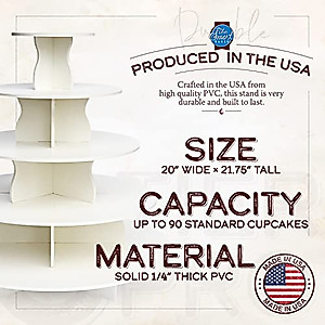 As Seen on Shark Tank Cupcake Stand - Dessert Stand, Tier Stand, Cupcake Stand-Hold Up to 90 Cupcakes-Catering Supplies for Buffet Display-Treat Stands for Dessert Table, Wedding Cake & Cupcake Stand