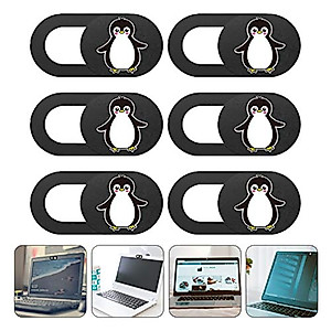 OSALADI Laptop Camera Cover Slide 6Pcs Laptop Camera Cover Slide Penguin Webcam Cover Camera Slide Blocker for PC Computer Smartphone Tablet Webcam Cover