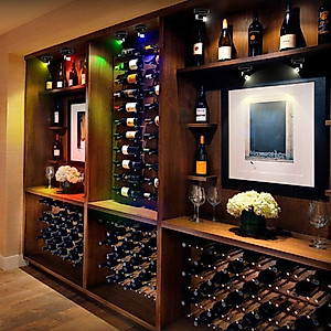 LEASTYLE Spotlight Battery Operated Spot Light Up Lights Indoor Mini Accent Lights Dimmable Art Lights LED Spotlights Wall Light for Christmas, Halloween Pumpkin