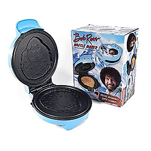 Uncanny Brands Bob Ross Waffle Maker - Bob's Iconic Face on Your Waffles - Waffle Iron
