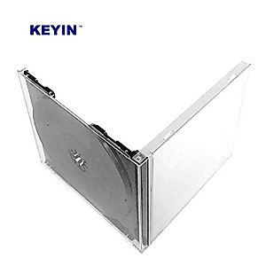 KEYIN Standard Black CD Jewel Case - Premium, 10 Pack