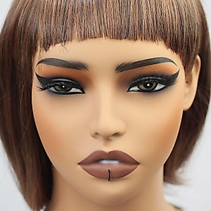 NewkeepsR 3PCS-0.8mm Black Anodised Hinged Clicker Nose Hoop Rings, 20 Gauge 316L Steel Seamless Segment Sleeper Earrings Piercing-7/8/9mm