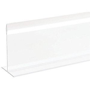 Shelf Divider Case Divider T Shape Clear Acrylic - 36" L x 3" H