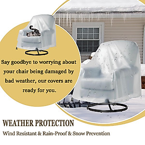 IndigoTempest9 Outdoor Swivel Lounge Chair Cover 4 Pack, Waterproof Heavy Duty Outdoor Chair Covers, Patio Rocking Chair Covers for Outdoor Furniture, (30 W x 34 D x 38.5 H inches)