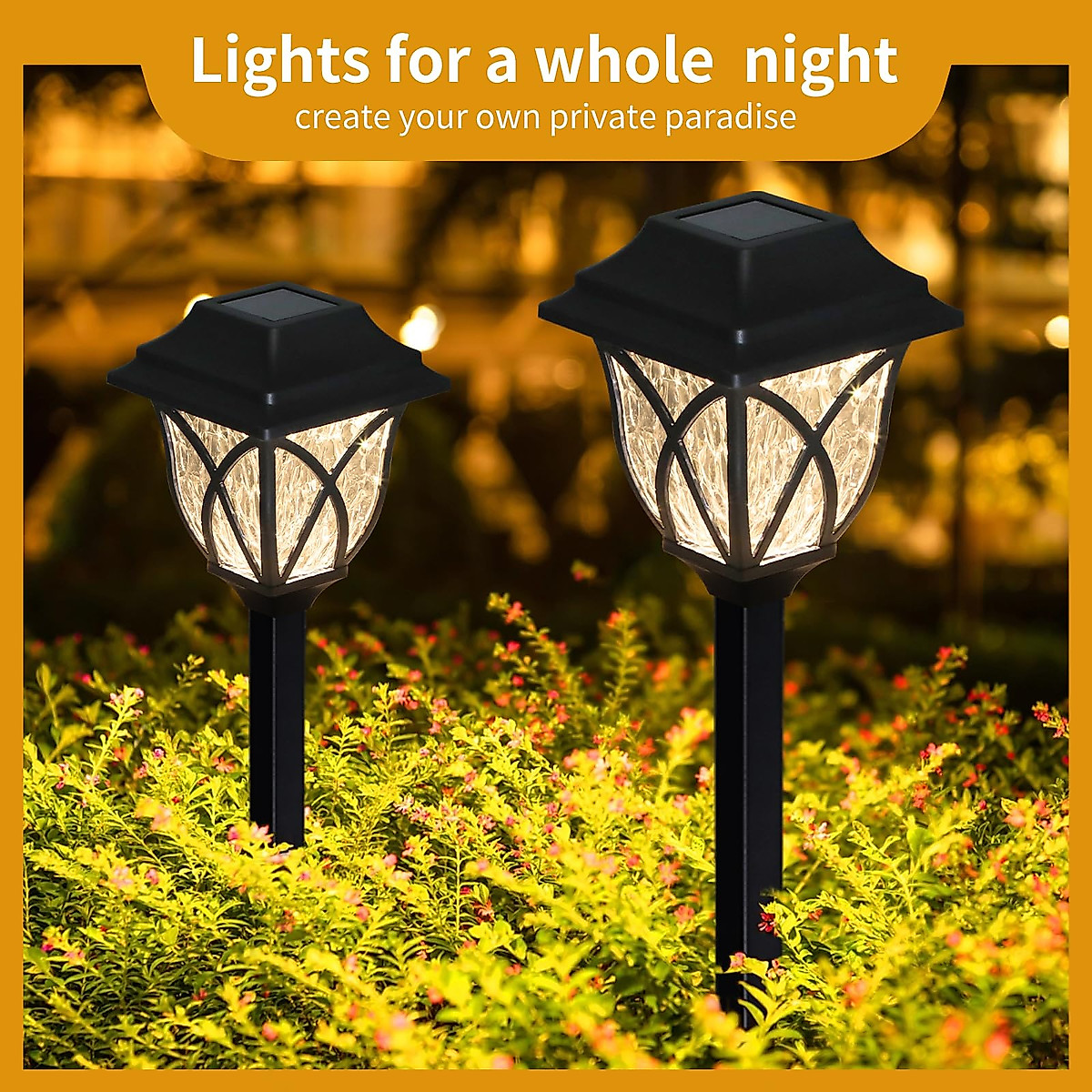 CYANPEX Solar Outdoor Lights, 6 Pack Solar Pathway Lights, LED Decorative Solar Lights Outside Waterproof, Yard, Landscape, Pathways, Walkways and Driveways