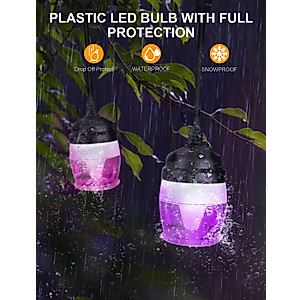 NPET Led Outdoor String Lights,Waterproof Edision Bulbs with RGB Color，Music Sync，Shatterproof WiFi Control Patio Lights，Commercial Grade Outside Lights for Indoor Outdoor,Home Decor,Wedding Party