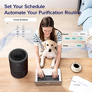 LEVOIT Air Purifiers for Home Large Room, Smart WiFi Alexa Control, H13 True HEPA Filter, Removes 99.97% of Pollutants, Covers up to 915 Sq.Foot, 24dB Quiet Cleaner for Bedroom, Core 200S, Black