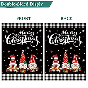 Set of 10 Gnome Seasonal Garden Flags,Double Sided 12 x 18 Inch Yard Flags,small garden flags for outside, Christmas Spring Seasonal Flags for Outdoor,Holiday Garden Flags for All Seasons