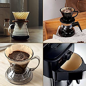 BYKITCHEN Size 4 Coffee Filters, 8-12 Cup, Set of 200, Coffee Filters 4 Cone Paper, Natural Unbleached Paper Filters for Pour Over Coffee Dripper and Coffee Maker