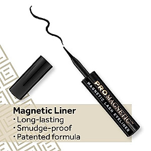 Eylure PROMAGNETIC Eyeliner & Lash Kit, No 007 Natural Fiber Eyelashes, Black