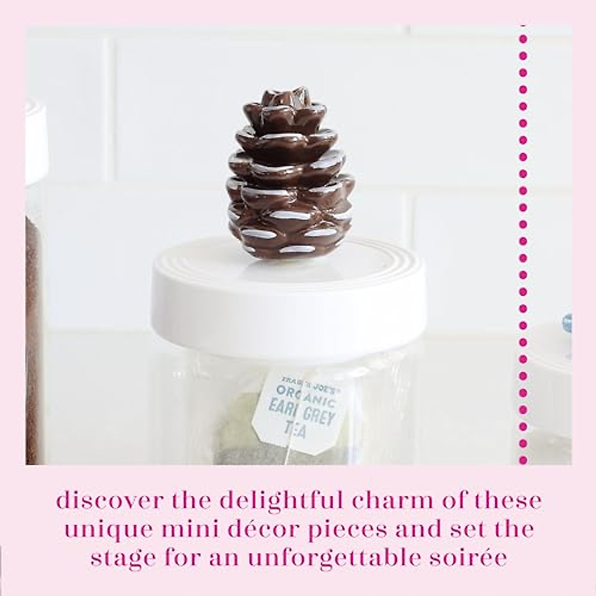 Nora Fleming Pretty Pinecone - Hand-Painted Ceramic Autumn Decor - Fall Minis for The Home and Office