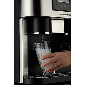 Frigidaire EFIC245-SS 3-in-1 Countertop Crunchy Chewable Nugget Style Dual Ice Crusher and Cube Maker, with Water Dispenser (Renewed)