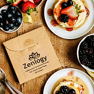 Zenlogy 4 Inch Small Parchment Paper Rounds (200 Sheets) - Unbleached, Pre-cut, High Heat, Round Liners - Fits 4 inch Small Round Pans or Great for Lining, Freezing and Storing, and Separating
