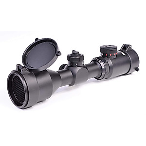 Hammers Compact Short Rifle Scope 3-9x42 GDT w/Extended Eye Relief, Rings, Honeycomb Anti-Reflection Filter, Flip Open Lens Caps
