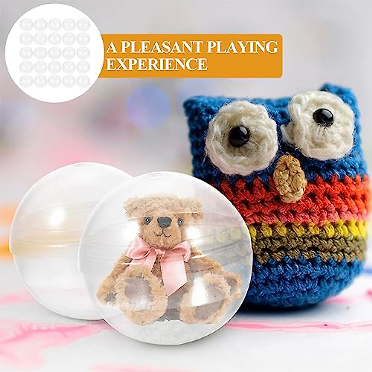 BESTOYARD Small Round Capsule 20pcs Vending Machine Capsule Plastic Fillable Balls Empty Capsule Gumball Machine Containers Halloween Surprise Prizes Party Favors