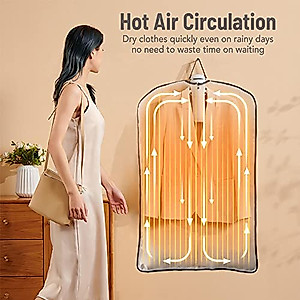 Sanivery Electric Portable Dryer for Clothes - Mini Clothes Dryer with Shoe Drying Attachment, Foldable Drying Rack, Super-Quiet Motor, and UV Light - Compact Travel Dryers for RV and Apartments