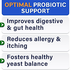 BARK&SPARK Dog Probiotics & Digestive Enzymes (Gut Health) Allergy & Itchy Skin - Pet Diarrhea Gas Treatment Upset Stomach Relief Pill, Digestion Health Prebiotic Supplement Tummy Treat (120Ct Bacon)