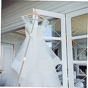 Cabilock Stitching Clothes Rail Outdoor Clothes Drying Rack Heavy Duty Outdoor Flowers Adjustable Stand Disc Golf Retriever Clothes Reaching Stick Dressing Stick for Elderly White Shot