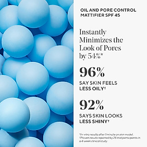 Murad Oil & Pore Control Mattifier SPF 45 - Lightweight SPF Facial Moisturizer and Pore Mattifier, Controls Oil and Shine for Up to 10 Hours, Provides Broad Spectrum UVA/UVB SPF 45 Protection - 1.7 oz